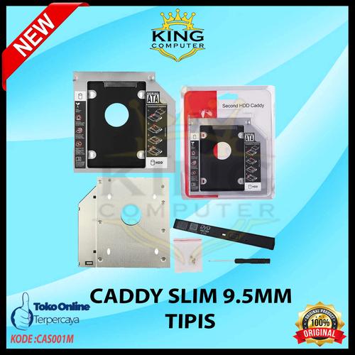 Jual Hardisk caddy for laptop 9mm slim 9 mm tipis SSD HDD Cady Slot ...