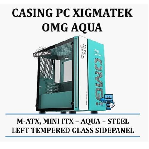 Jual Casing PC Xigmatek Omg Aqua Blue Meshed Grill Tempered Glass M-Atx ...