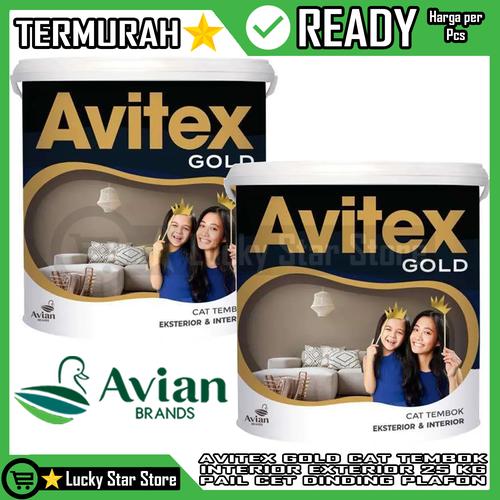 Jual Cat Tembok Interior Exterior Avitex Gold 25kg Avian Cet Dinding ...