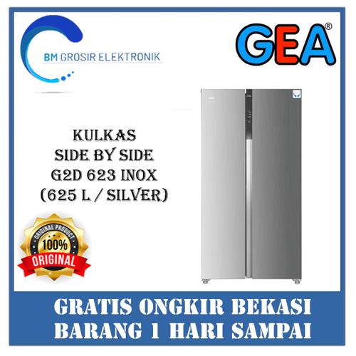 Jual GEA KULKAS SIDE BY SIDE G2D 623 INOX (625 L) 2 PINTU // G2D 623 ...