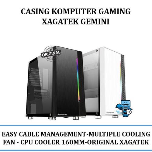 Jual Casing PC Xagatek Gemini - mATX Gaming Case Gemini - ORIGINAL ...