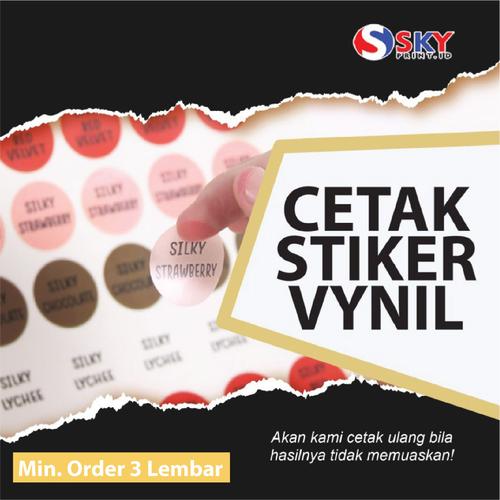 Jual Print CETAK STIKER VYNIL A3+ MURAH ( Sudah Print Dan Kiss Cut) - # ...