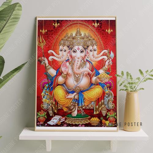 Jual Poster Foto Gambar Dewa Ganesha - Dewa Hindu Ganesa - Varian 7 ...