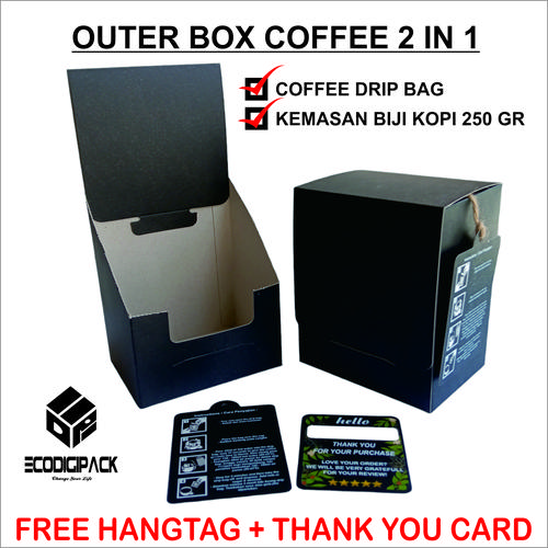 Jual KEMASAN BOX 2 IN 1 COFFEE DRIP BAG / OB KARDUS KOPI 250GR FLAT ...