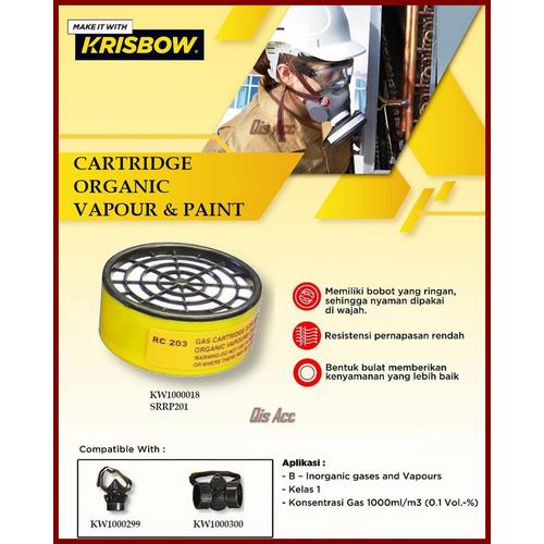 Jual KRISBOW Cartridge Refill Filter Masker Respirator Uap Asap Cat ...