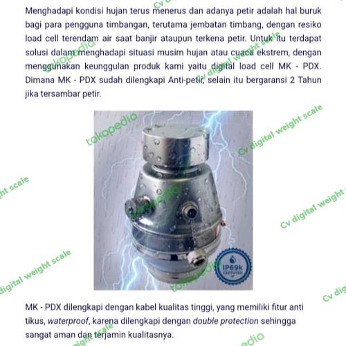 Jual LOAD CELL JEMBATAN TIMBANG MK PDX 30T / LOAD CELL ANTI PETIR 30 ...