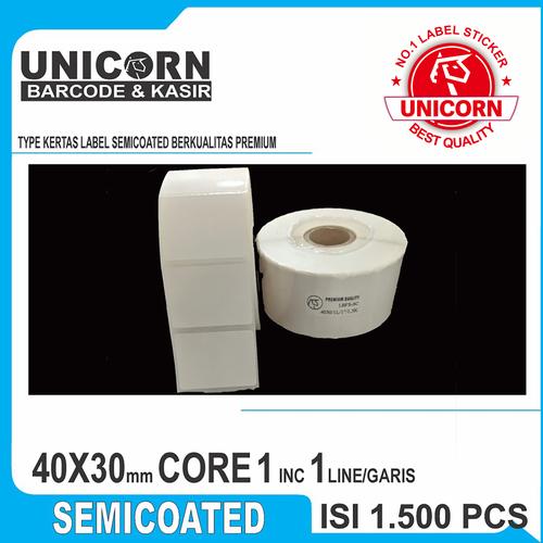 Jual Stiker Label Barcode Semicoat 40x30 mm / 40 x 30 mm / 40x30mm ...
