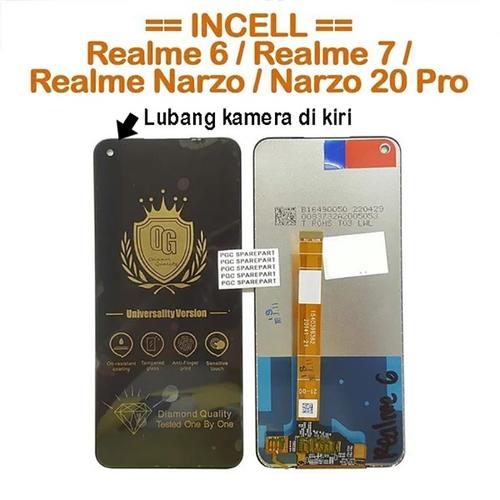 Jual Incell LCD Touchscreen Realme 6 7 Narzo 20 Pro RMX2001 RMX2155 ...