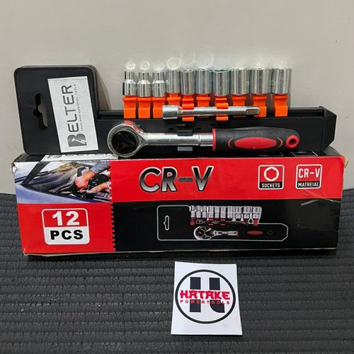 Jual Kunci Socket Set 12 pcs Kunci Shock Pas 1/2" 1/4" 3/8" kunci ...