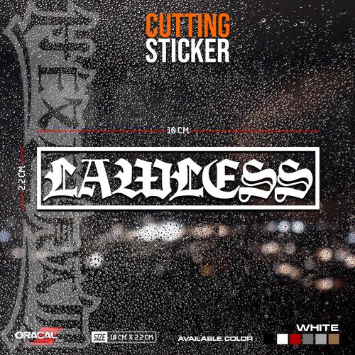 Jual Cutting Sticker LAWLESS Logo | Stiker Cutting Logo LAWLESS - Gold ...