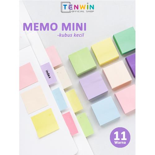 Jual Memo kubus kecil/Memo Mini/STICKY NOTE Mini -Tenwin - Hijau Muda ...