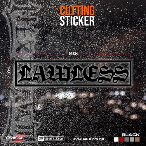 Jual Cutting Sticker LAWLESS Logo | Stiker Cutting Logo LAWLESS - Hitam ...