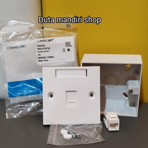 Jual Wall Face plate RJ 45 + modular rj45 + box soket - Kota Tangerang ...
