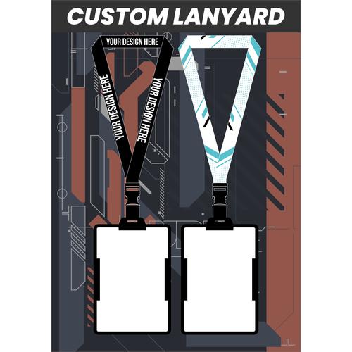 Jual Lanyard Custom Print Satuan Bahan Tissue (Pakai Casing ID Card ...