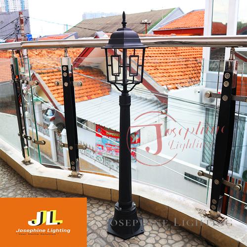 Jual Lampu Taman Tiang Outdoor Cabang 1 Seri 24 - 1,1 Meter - Hitam ...