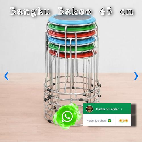 Jual Krisbow Bangku Metal Bakso Besi Kursi Bar Besi Spons Empuk 45 Cm ...