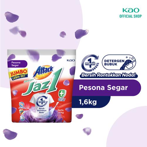 Promo Attack Jaz1 Pesona Segar 1.6kg - Deterjen Bubuk Sabun Cuci Baju - - KAO Official Store ...