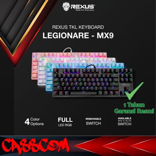 Jual Rexus MX9 TKL Keyboard Gaming Mechanical Legionare MX9 TKL RGB ...