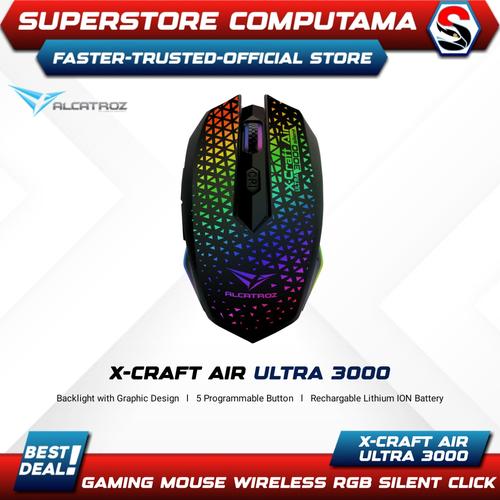Promo Mouse Gaming Wireless Alcatroz X-Craft Air Ultra 3000 Silent ...