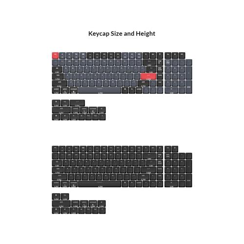 Promo Low Profile ABS LSA Full Set Keycap Set - Black and Gray ...