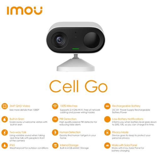 Promo IMOU CELL GO 3MP H.265 Wifii Battery IP Camera Two way talk IPC ...