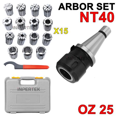 Promo Arbor Set NT40-OZ25-M15 Collet Set 15 pcs NT40 NT30 BT40 BT30 MT4 ...