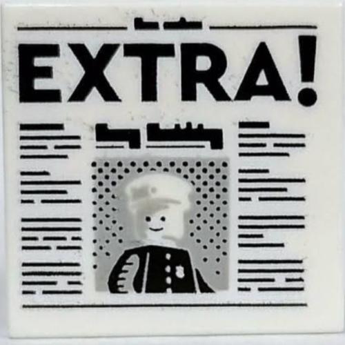 Jual LEGO Tile 2x2 newspaper with EXTRA and Policeman minifigure ...