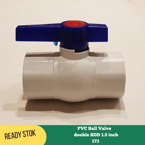Jual Ball Valve Stop Kran PVC sock drat dalam double SDD 1.5 inch 173 ...