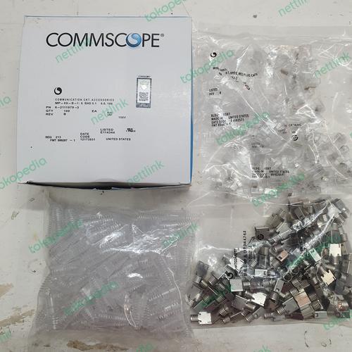 Jual konektor rj 45 cat 6 amp commscope lengkap plugboot bening cat 6 ...
