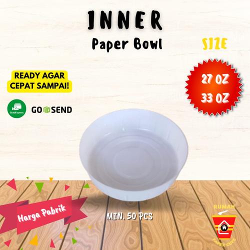 Jual Inner tray sekat paper bowl 800ml 27 Oz, 1000ml 33 Oz - 33 Oz ...