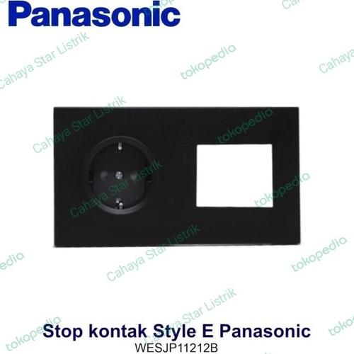 Jual Panasonic Stop Kontak + Frame Saklar Kosong Hitam WESJP11212B (SKU - Kota Surabaya - PESONA ...