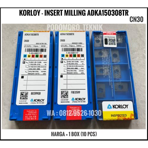 Jual KORLOY Insert Milling ADKA 150308 TR CN30 ORIGINAL - Kab. Bekasi ...