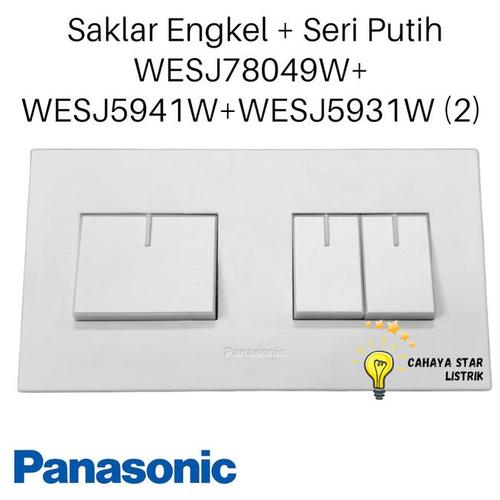 Jual Panasonic Saklar Engkel + Seri Putih WESJ78049+WESJ5941+WESJ5931 ...