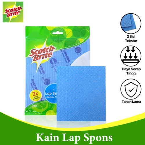 Jual Scotch brite 3m kain lap spons sponge kamar mandi ID-822 - Kab ...