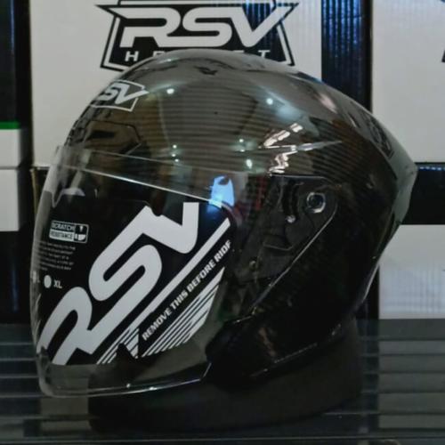 Jual HELM RSV NEW WINDTAIL CARBON GLOSSY - HELM HALF FACE - RSV HELMET ...