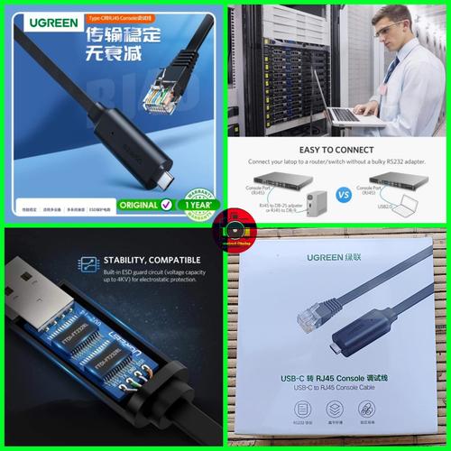 Jual Kabel Ugreen USB-C to RJ45 Console Cable cisco Flat 1,5m 80186 ...