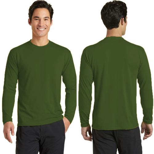 Jual Kaos Lengan Panjang Polos Warna Hijau Army Pria dan Wanita O neck ...