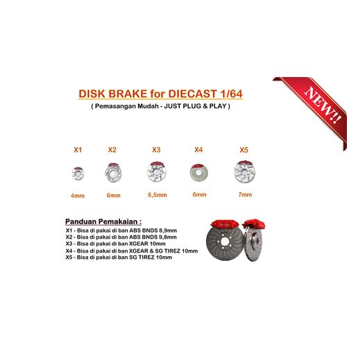 Jual DISK BRAKE for Diecast 64 dengan 3 pilihan ukuran - DISK X1 4mm ...