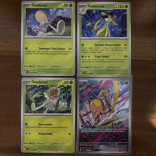 Jual Toedscool toedscruel ar art rare set pokemon tcg indonesia sv1v ...