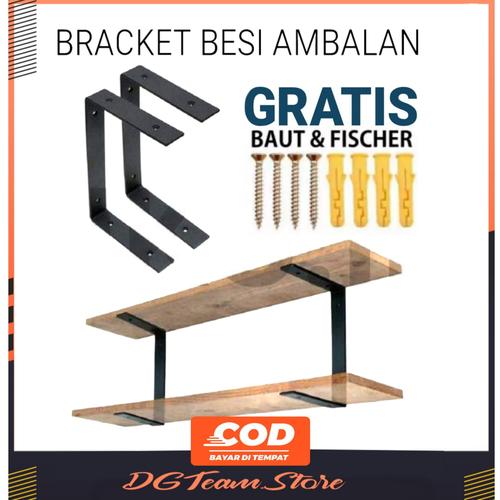 Promo rak ambalan besi siku cantolan / BESI SIKU AMBALAN/RAK TEMPEL DINDING - Putih, LEBAR 10CM ...