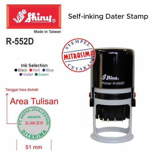 Jual Stempel Shiny R-552D ( R552D bulat dengan tanggal Tipe R 552D ...