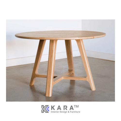 Jual Meja Makan Bundar Kayu Jati / Meja Cafe / Teak Round Dining Table ...