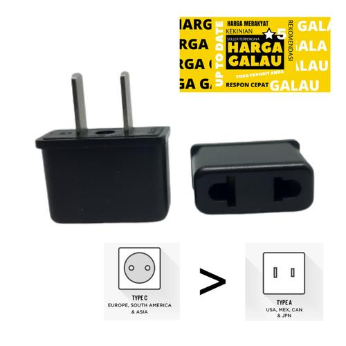Jual Colokan listrik Jepang Gepeng Convert ASIA EU to Japan / Tipe C to ...