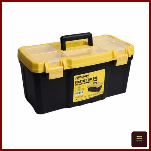 Jual KRISBOW Tool Box Plastik 50x26x24 Cm LRPTB5 - Hitam Kuning - Kota ...