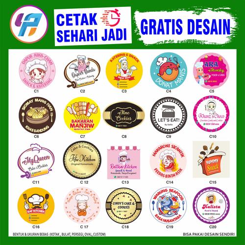 Jual Stiker Label A3 KROMO + CUTTING (Kotak, Bulat, Oval, Custom ...