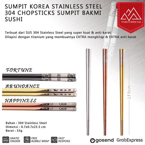 Jual SUMPIT KOREA STAINLESS STEEL SUS 304 CHOPSTICKS SUMPIT BAKMI SUSHI ...