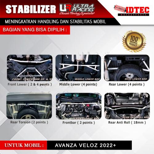 Jual Strutbar Stabilizer Stabiliser Ultra Racing UR Avanza Veloz 2022 ...