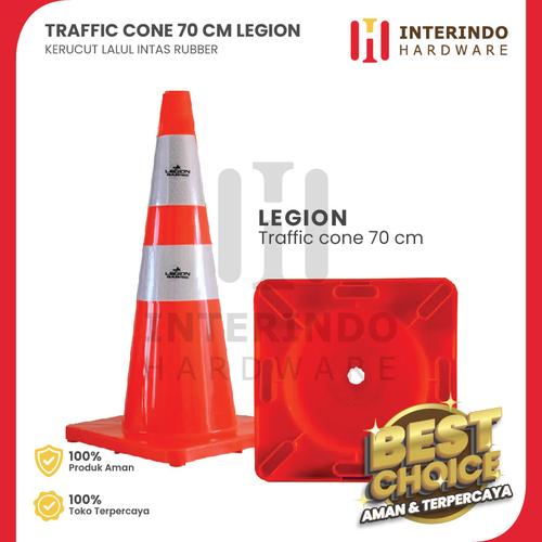 Jual Traffic Cone Karet Rubber 70 cm / Kerucut Lalu Lintas Legion ...