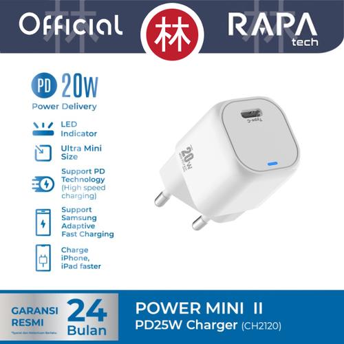 Jual RAPAtech CH2120 - POWER MINI II - PD20W Charger Fast Charge QC3.0 ...