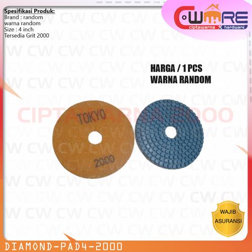Jual Diamond Pad 4 Inch - Busa Poles Marmer Granit Granite - Grit 2000 ...